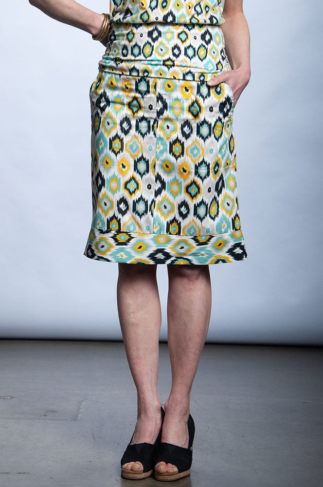 Tennille Skirt - Black & White Linen Skirt – Garnish